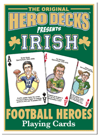 Irish (Notre Dame) Football Heroes Playing Cards for Fighting Irish Fa ...
